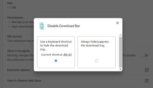 How to disable the Downloads Bar in Chrome on Windows PC