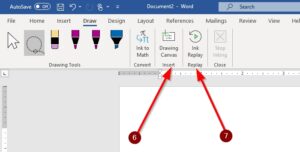 How to draw in Word using the Draw Tab tools