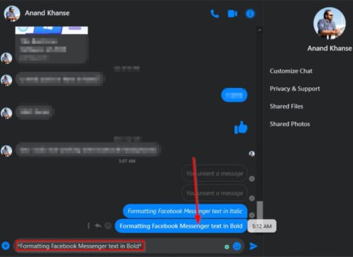 How to format text in Facebook Messenger and WhatsApp
