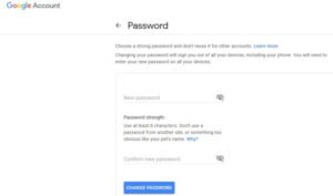 How to change your Google account password