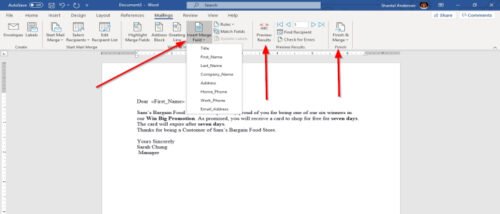 How to use Mail Merge for Letters in Word