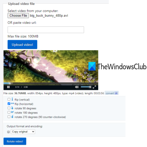 Flip videos using these free online Video Flipper tools and software