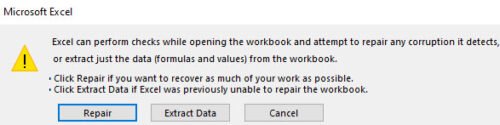 How to repair a corrupted Excel Workbook