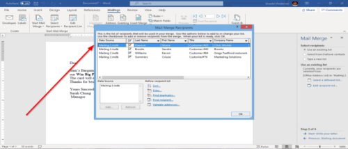 How to use Mail Merge for Letters in Word