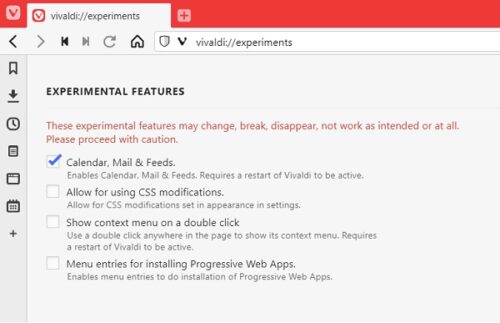 How to use Mail, Feed Reader and Calendar in Vivaldi browser