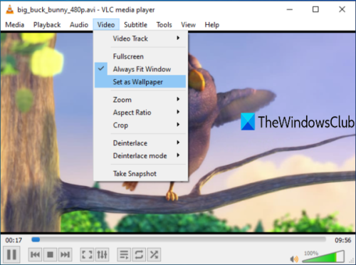 Free software to set video as desktop background in Windows PC