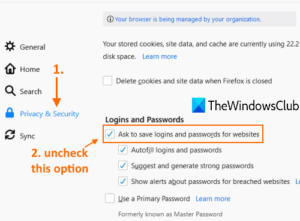 How to stop the Save Password prompt in Firefox