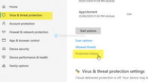 How to manually allow a blocked file or app in Windows Security