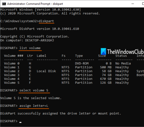 How to change Drive letter in Windows 11