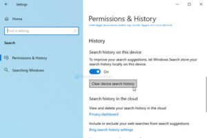 How to clear Windows Search History and remove Recent Activities