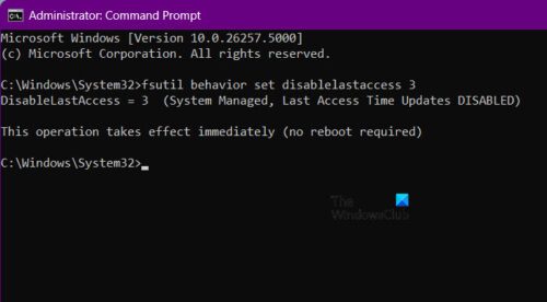 How to Enable or Disable NTFS Last Access Time Stamp Updates