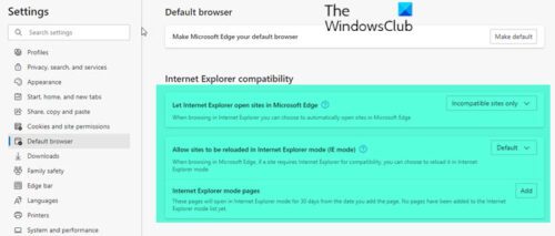 Steps to enable Internet Explorer Mode in new Microsoft Edge