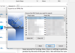 How to import or export RSS Feed subscriptions in Outlook