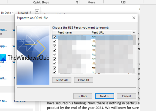 How to import or export RSS Feed subscriptions in Outlook