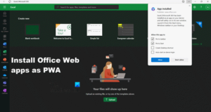 How to Install Office Web apps as PWA on Windows 11/10