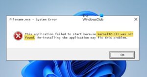 How to fix Kernel32.dll errors in Windows 11/10