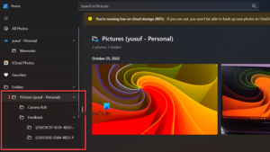 Add more new Folder locations in Photos app on Windows 11