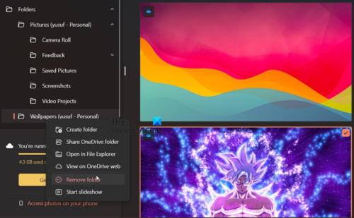 Add more new Folder locations in Photos app on Windows 11