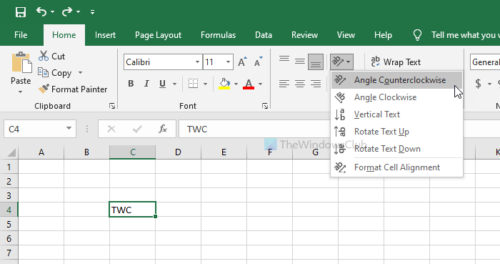How To Rotate Text In Excel Spreadsheet Manually 0542