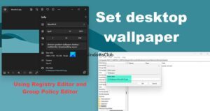 How to set desktop wallpaper using Group Policy or Registry Editor