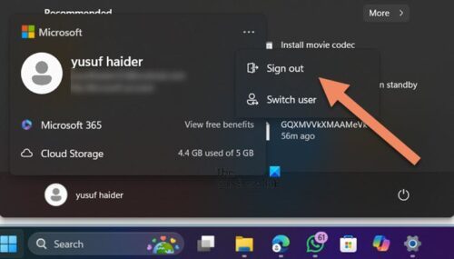 How to Log off Computer or Sign out from Windows 11/10