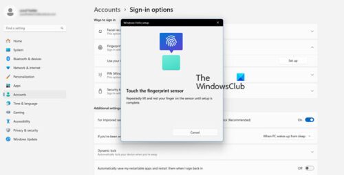 Set up Windows Hello or Fingerprint Reader on PC or Surface