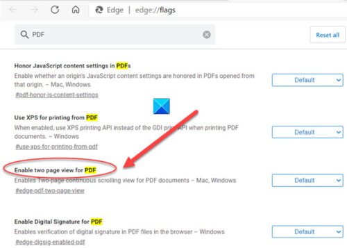 How to Enable Two-Page Layout for PDFs in Edge browser