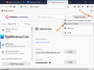 How to Export Passwords from Firefox browser