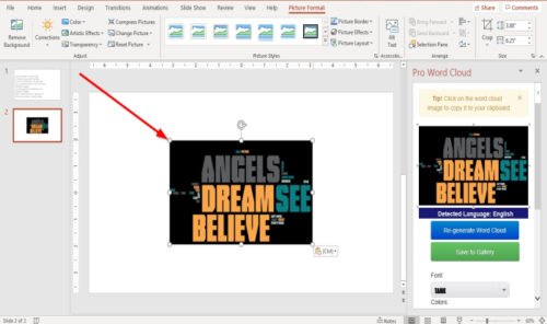 How to create a Word Cloud in PowerPoint