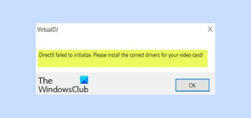 DirectX failed to initialize error on Windows 11/10