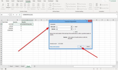 How to use EDATE and EOMONTH Functions in Excel