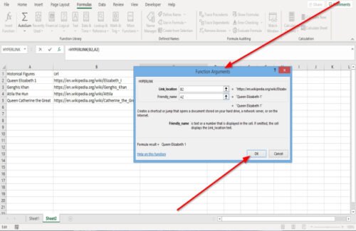 How to use Excel Hyperlink Function