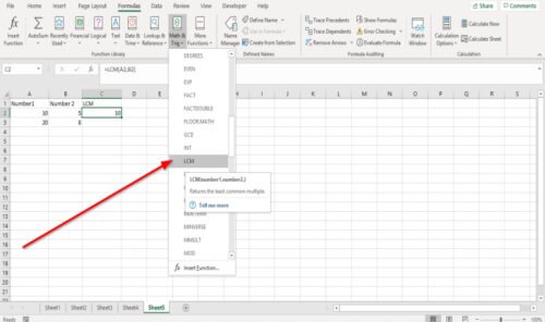How to use INT and LCM Functions in Excel