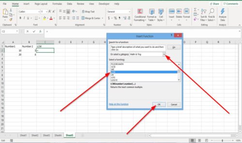 How to use INT and LCM Functions in Excel