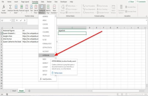 How to use Excel Hyperlink Function