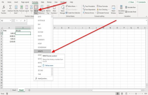 How to use Hour, Minute, and Second Function in Excel