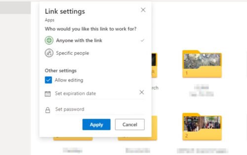 How to share a file or folder in OneDrive