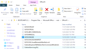 Where is Outlook.exe location on Windows 11/10?