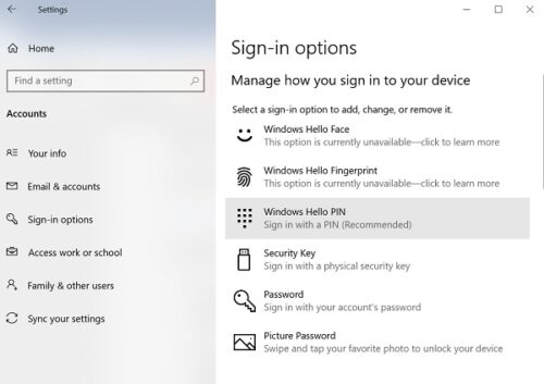 How to remove PIN in Windows 11 or Windows 10