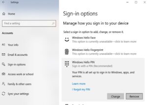 How to remove PIN in Windows 11 or Windows 10