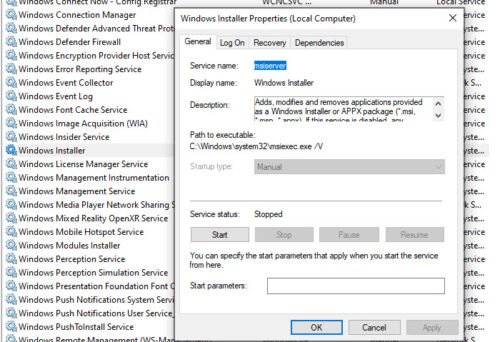 Windows Installer stuck on Gathering required information