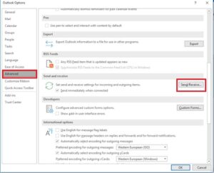 Fix Outlook Send/Receive error 0x8004102A