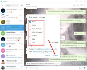 How to export Chat and Group data in Telegram