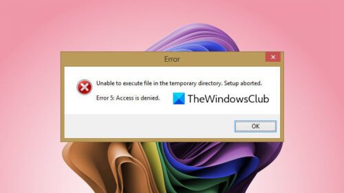 Unable to execute file in temporary directory on Windows 11 Unable to execute file in temporary directory on Windows 11