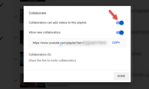 How to collaborate on YouTube and YouTube Music Playlists