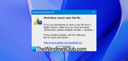 How to open RAW image in Adobe Photoshop CS6 or CC
