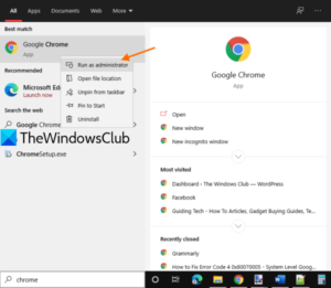 Error code 4: 0x80070005 - System Level when updating Chrome