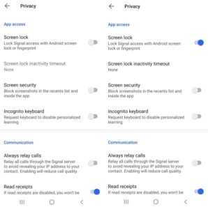How to enable Screen Lock and Change PIN on Signal