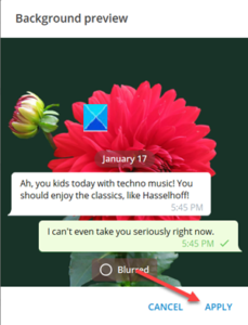 How to change chat background in Telegram