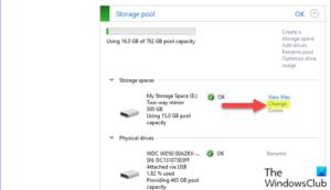 How to Change Storage Spaces in Storage Pool in Windows 11/10